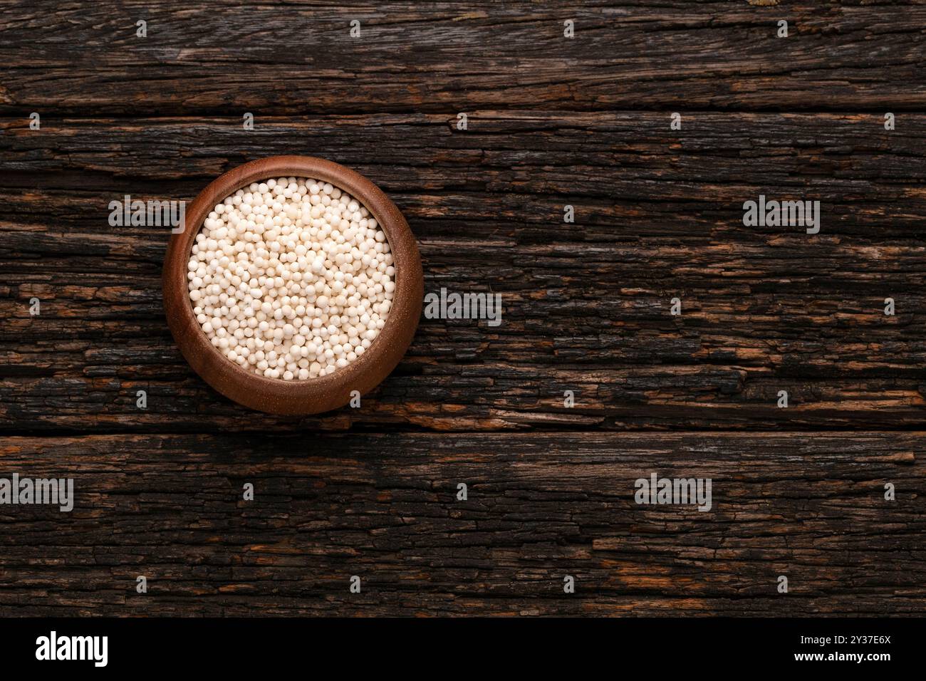 Organic tapioca pearls, cassava starch from the yuca root - Manihot ...