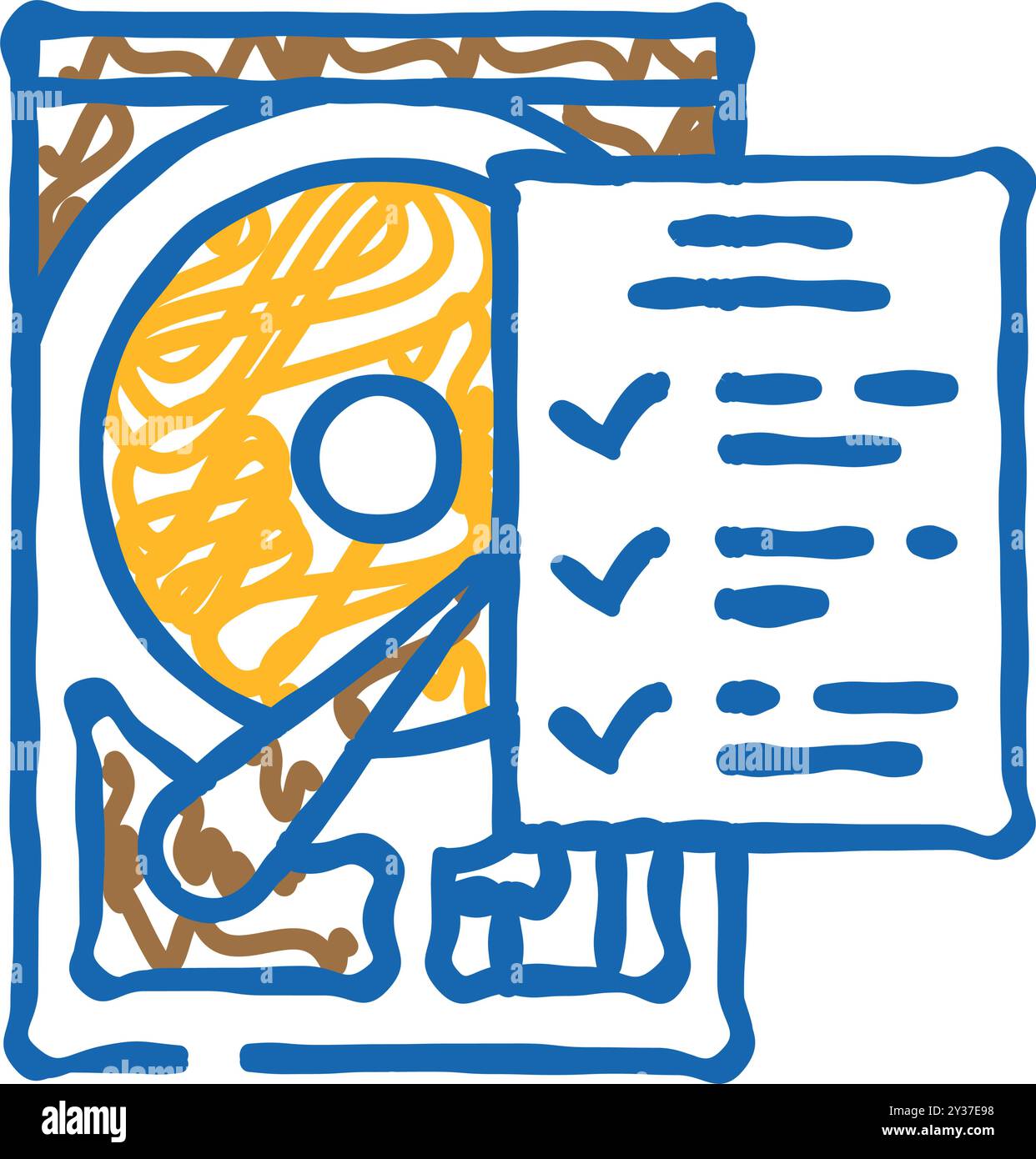 hard drive check repair computer icon doodle illustration Stock Vector ...