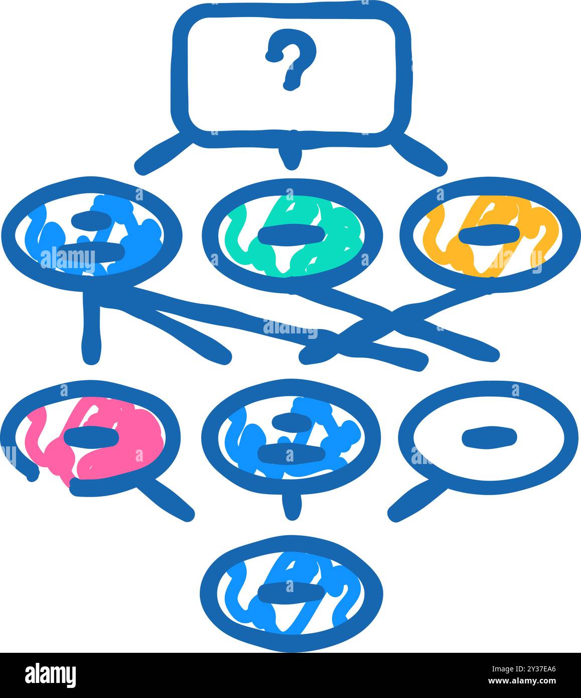 information scent ux ui design icon doodle illustration Stock Vector ...