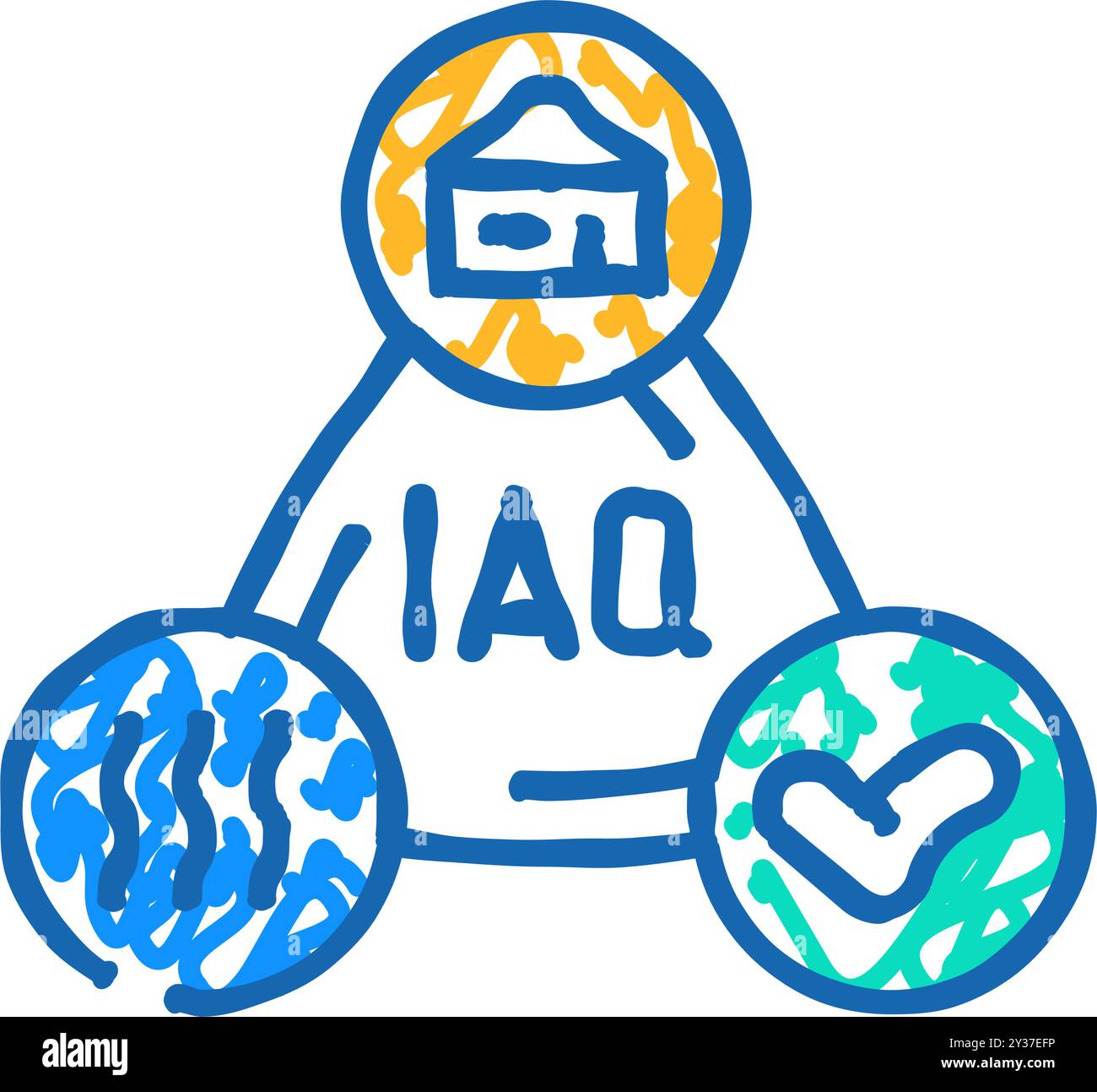 indoor air quality iaq icon doodle illustration Stock Vector Image ...