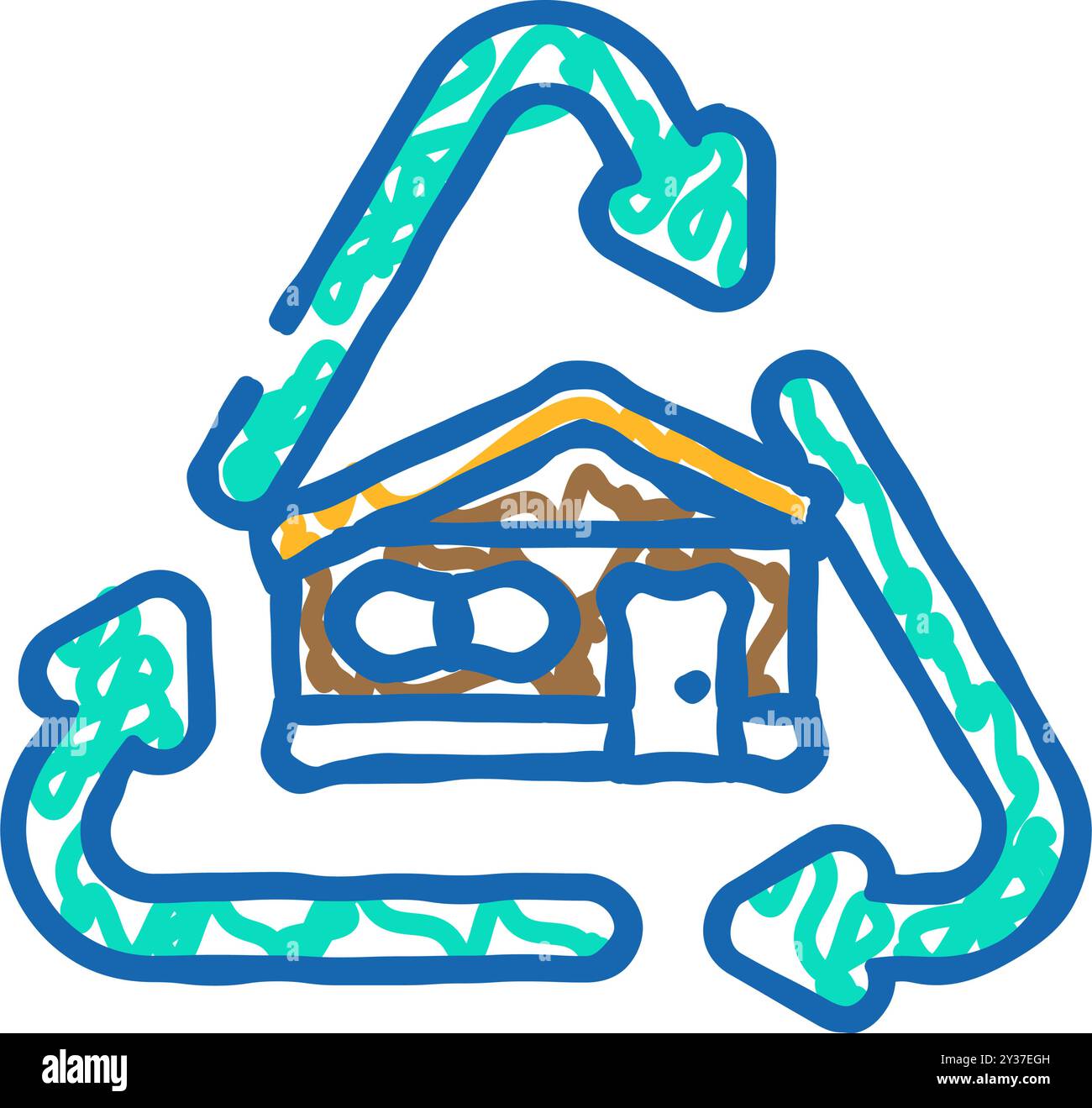 green building materials icon doodle illustration Stock Vector Image ...