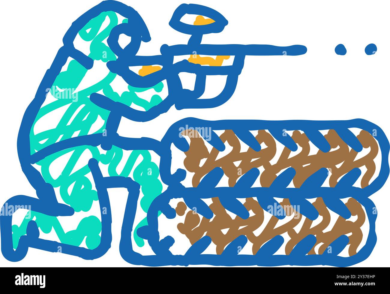 game paintball icon doodle illustration Stock Vector Image & Art - Alamy