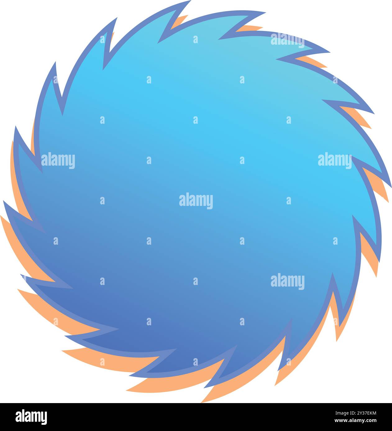 Blue saw blade rotating at high speed with motion blur effect Stock ...