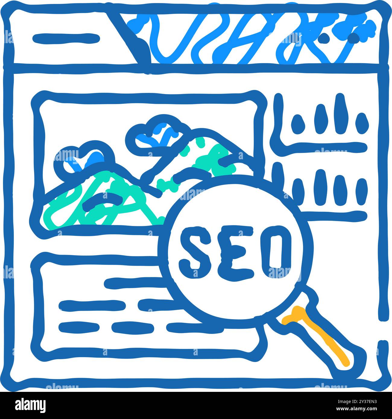 image seo icon doodle illustration Stock Vector Image & Art - Alamy