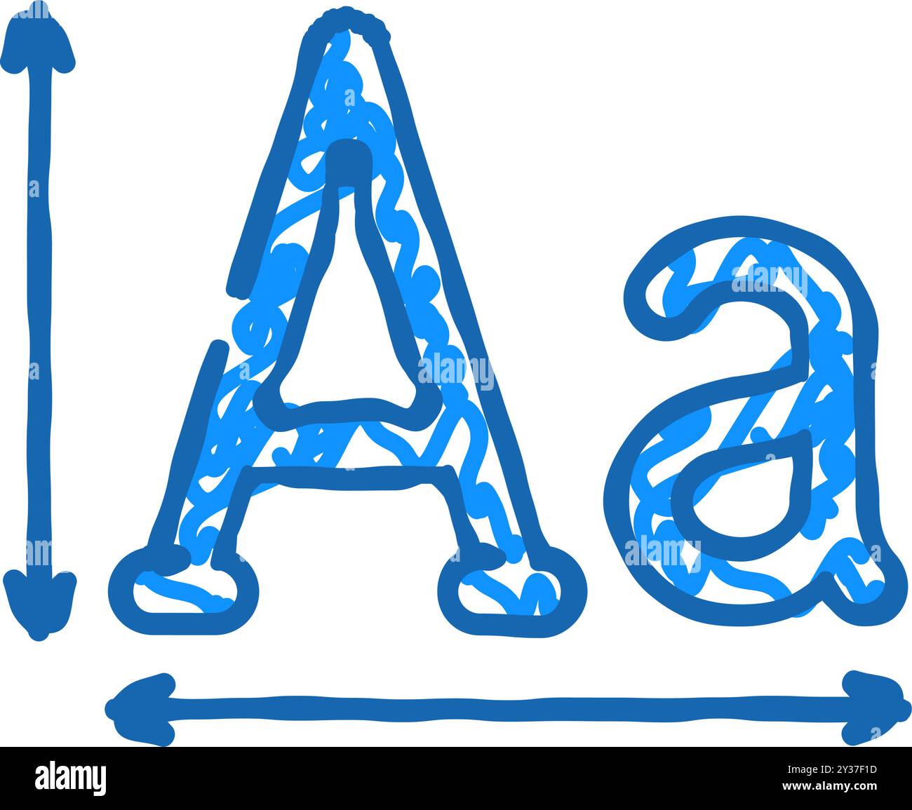 typography ux ui design icon doodle illustration Stock Vector Image ...