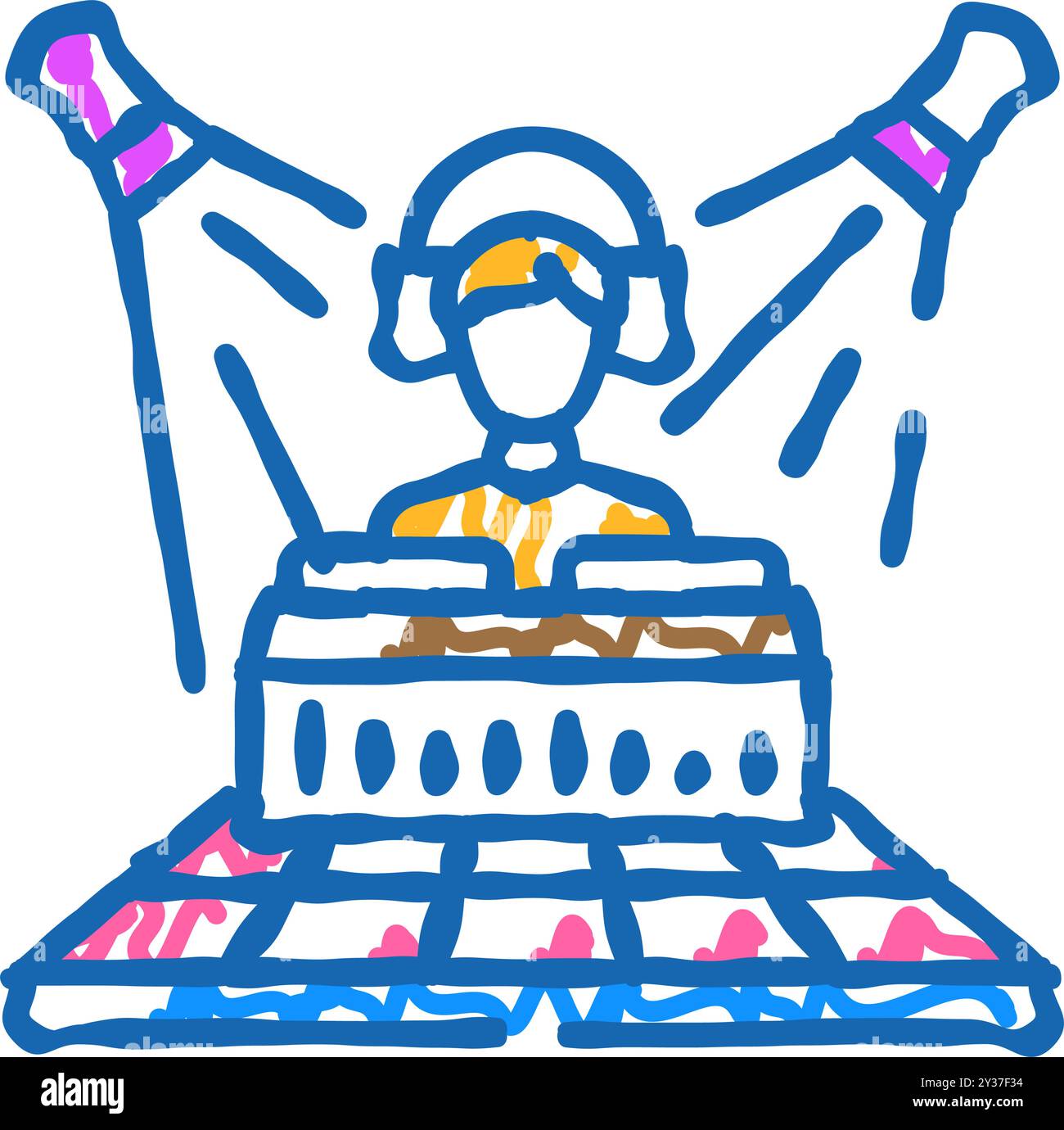 funk disco party icon doodle illustration Stock Vector Image & Art - Alamy