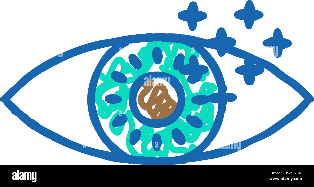 eye tracking ux ui design icon doodle illustration Stock Vector Image ...