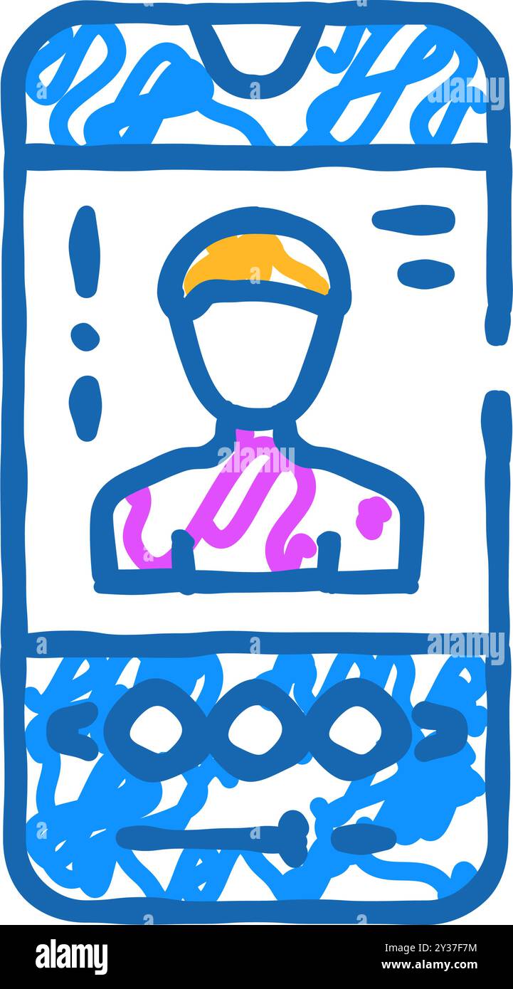 virtual photo booth icon doodle illustration Stock Vector Image & Art ...