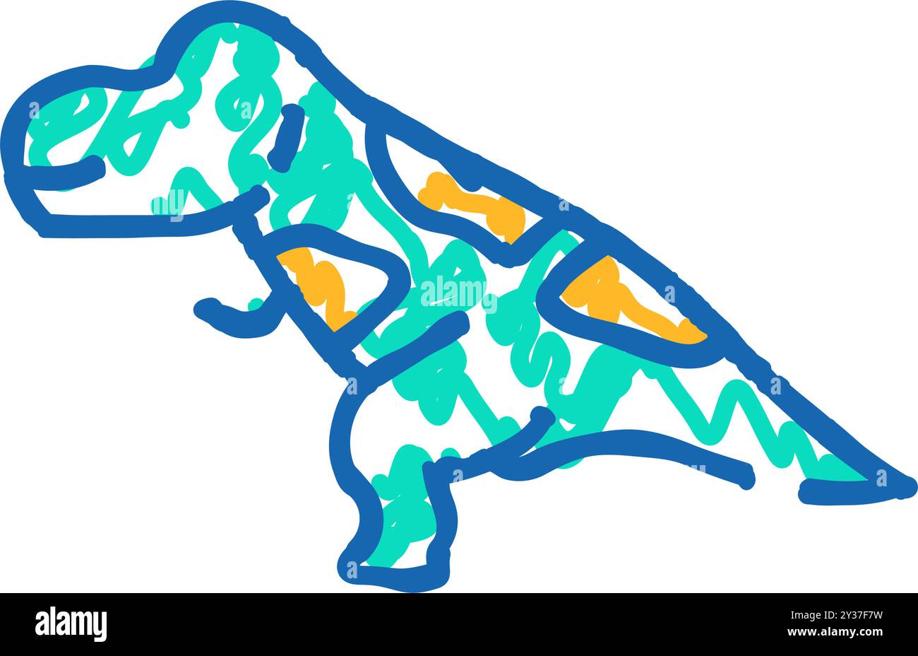 tyrannosaurus rex dinosaur animal icon doodle illustration Stock Vector ...