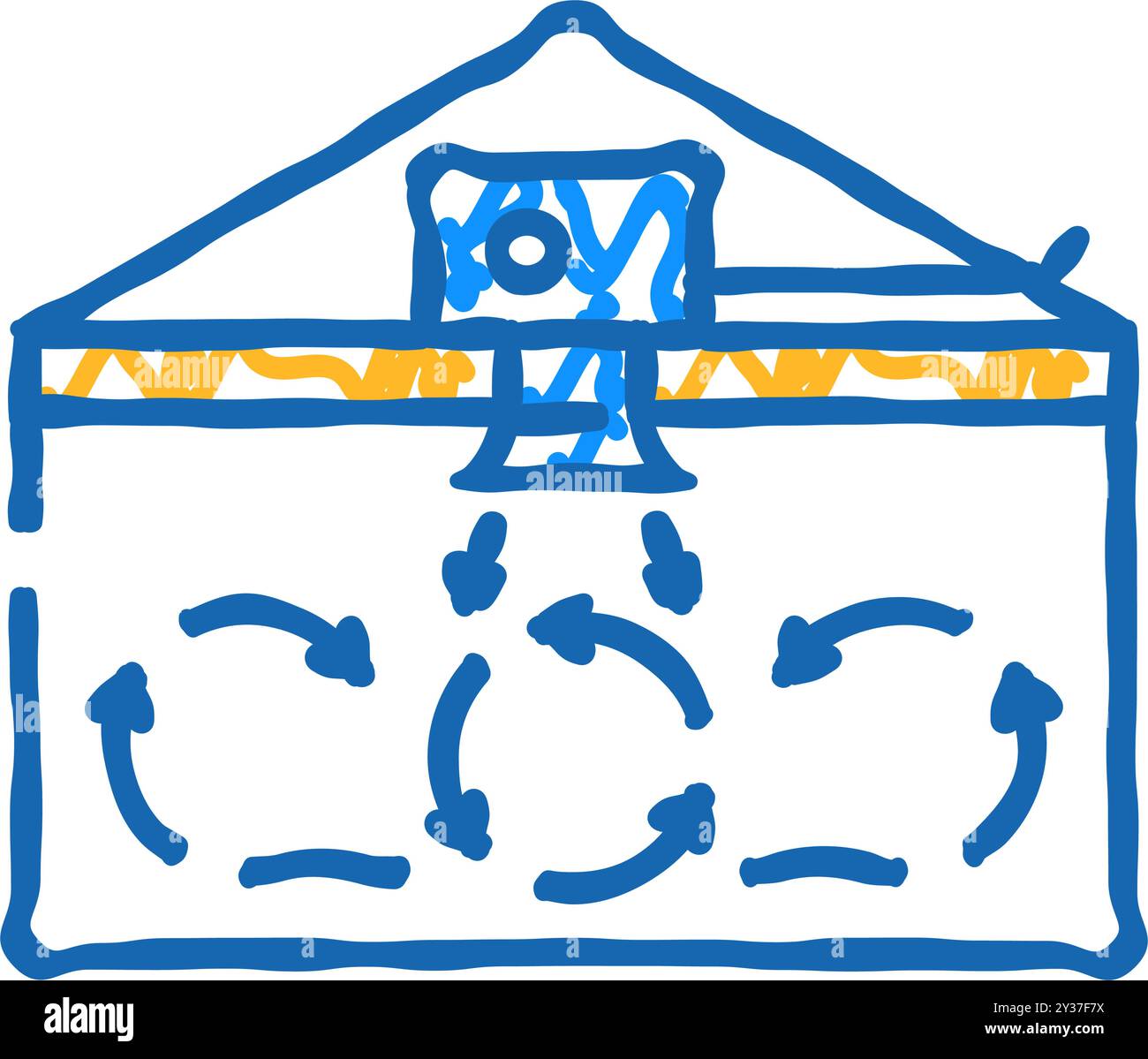 air circulation ventilation icon doodle illustration Stock Vector Image ...