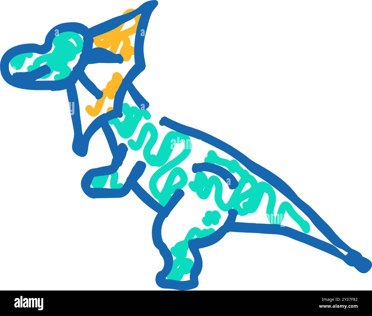 dilophosaurus dinosaur animal icon doodle illustration Stock Vector Image & Art - Alamy