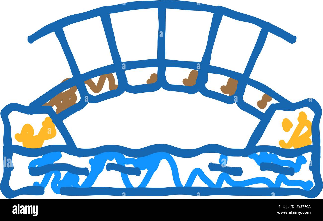 wooden bridge icon doodle illustration Stock Vector Image & Art - Alamy