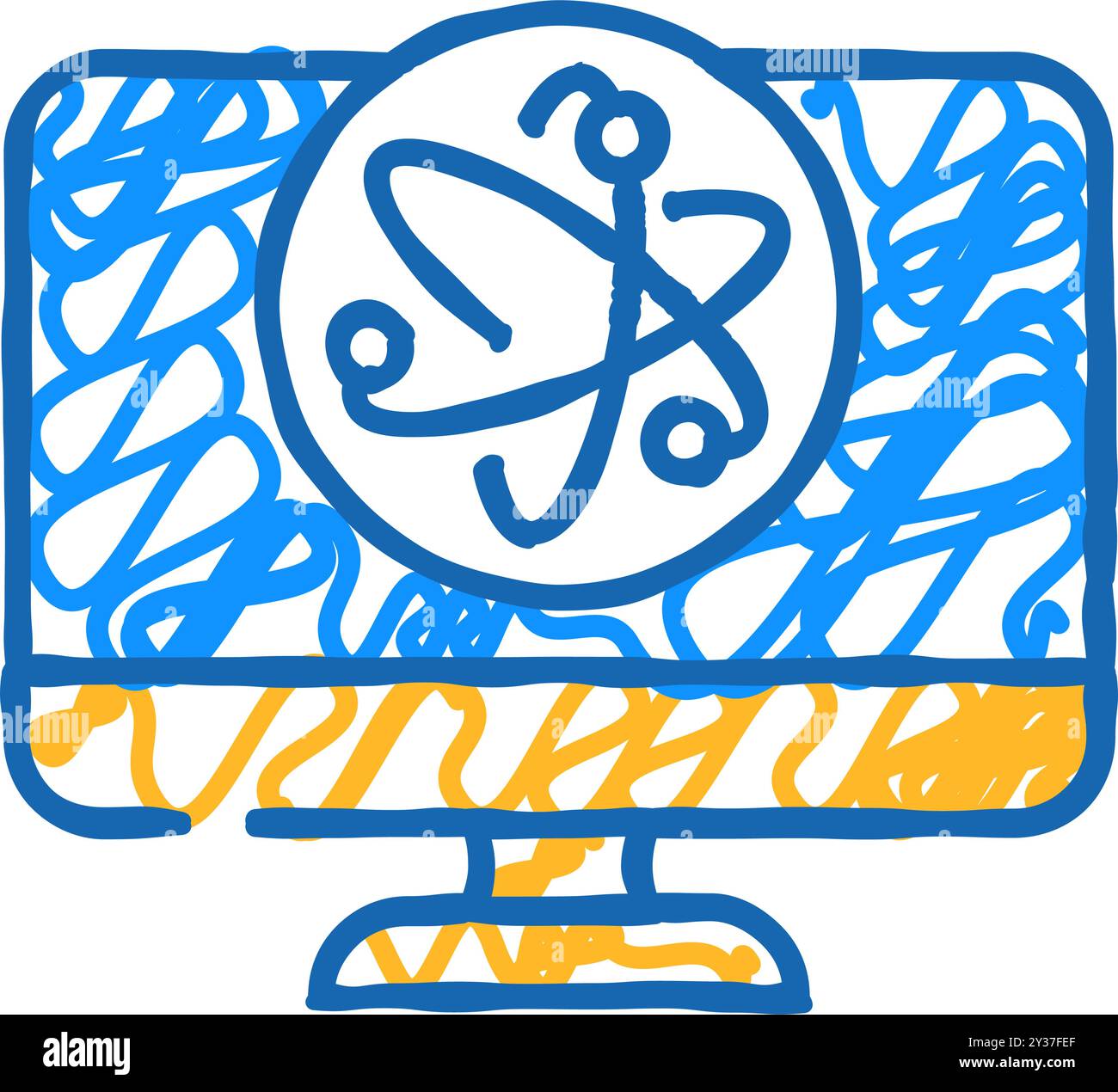 dot technology quantum icon doodle illustration Stock Vector Image ...