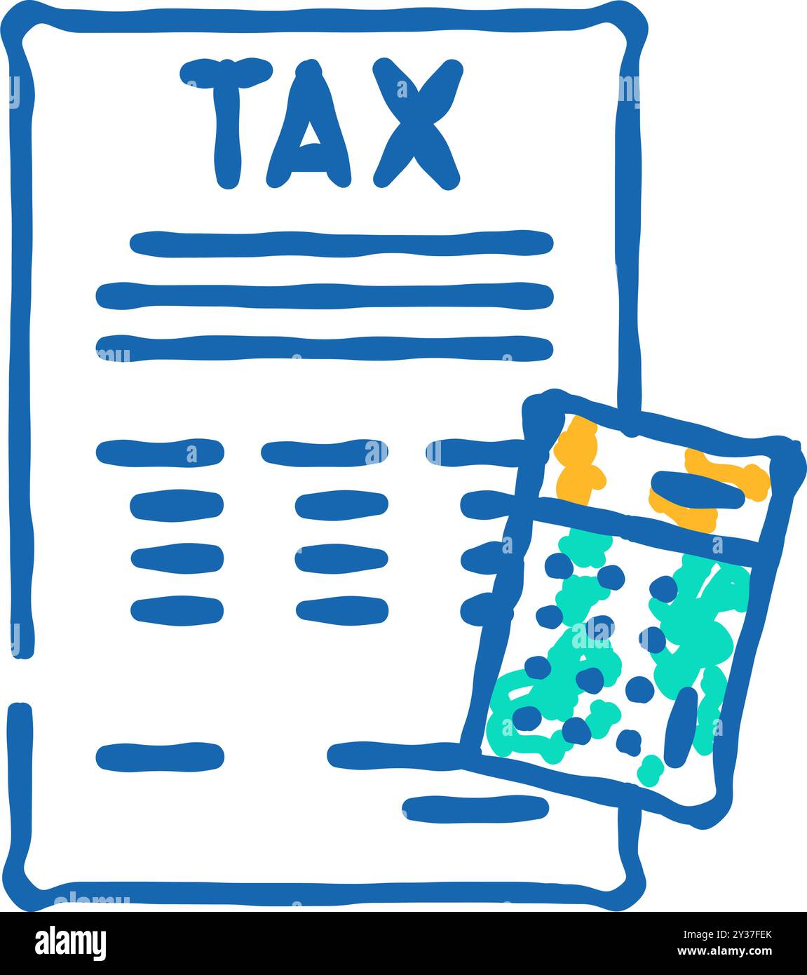 tax compliance business process icon doodle illustration Stock Vector ...