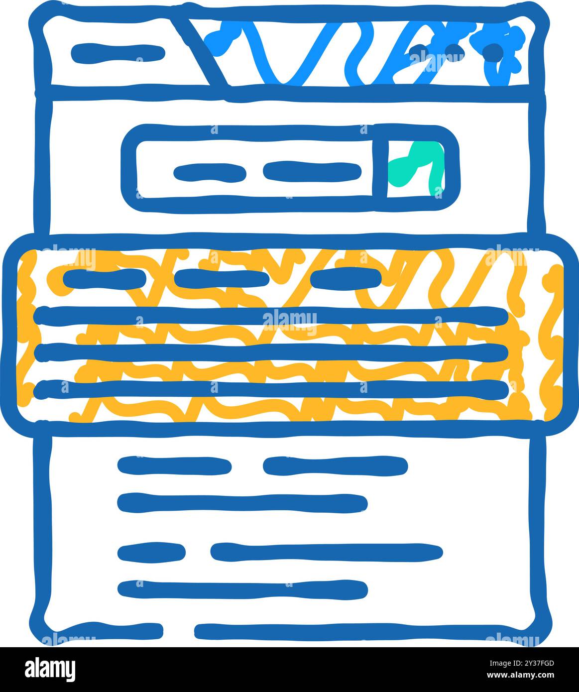 featured snippet seo icon doodle illustration Stock Vector Image & Art ...