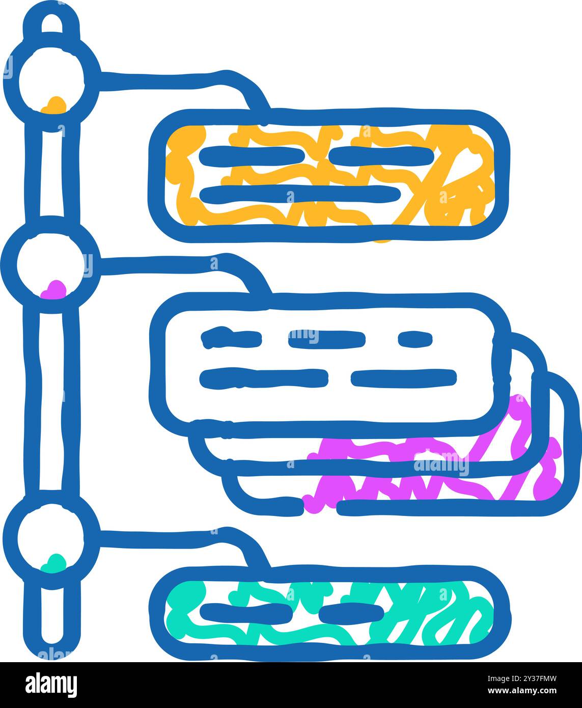 task batching time management icon doodle illustration Stock Vector ...