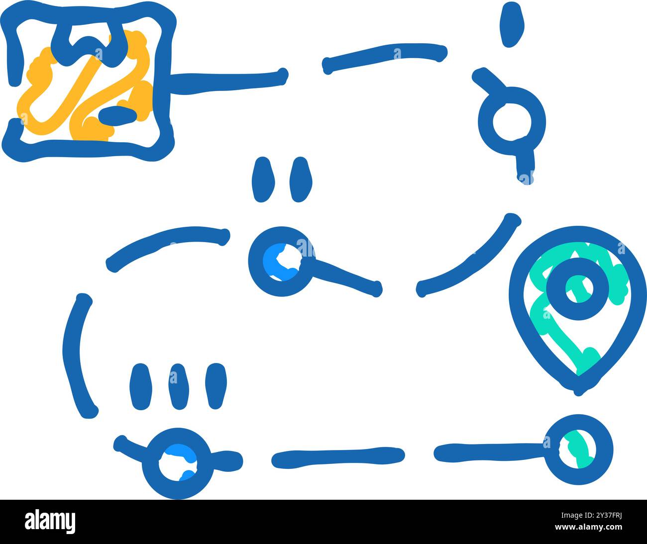 order fulfillment business process icon doodle illustration Stock ...