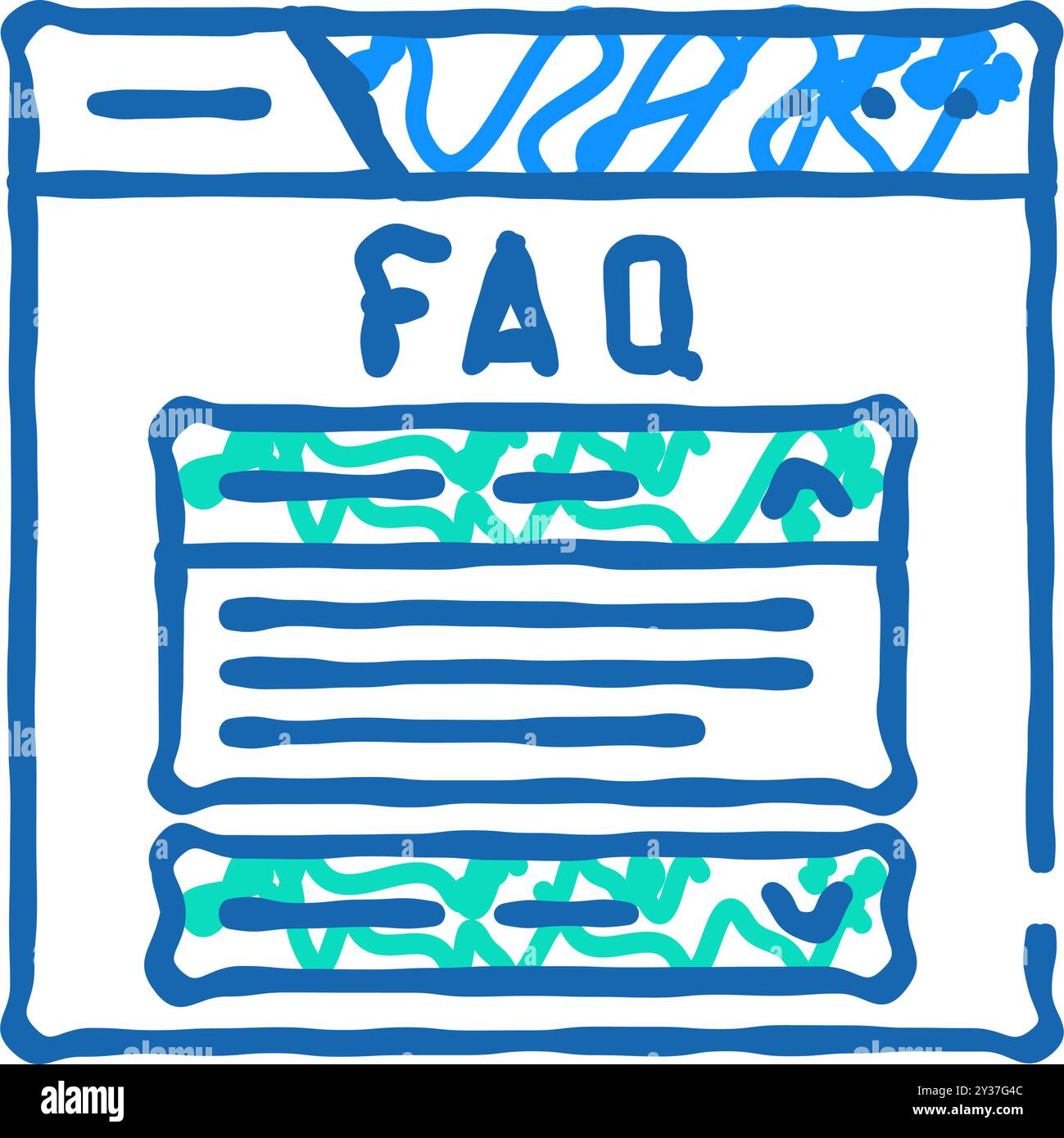 faq schema seo icon doodle illustration Stock Vector Image & Art - Alamy