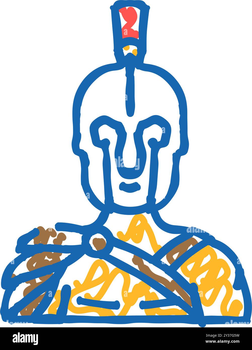 gladiator ancient soldier icon doodle illustration Stock Vector Image ...