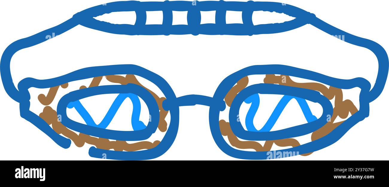 goggles ppe protective equipment icon doodle illustration Stock Vector ...