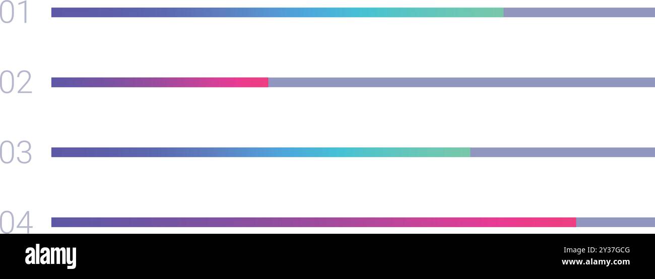 Gradient bars are indicating progress in this minimalist chart Stock ...