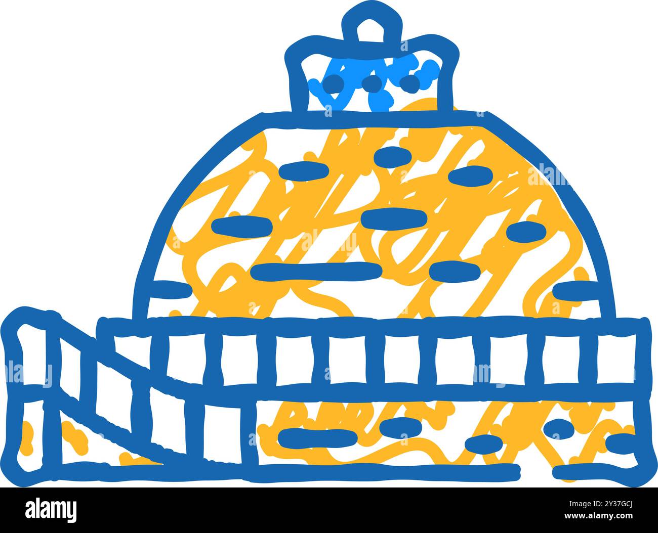 stupa monument buddhism icon doodle illustration Stock Vector Image ...