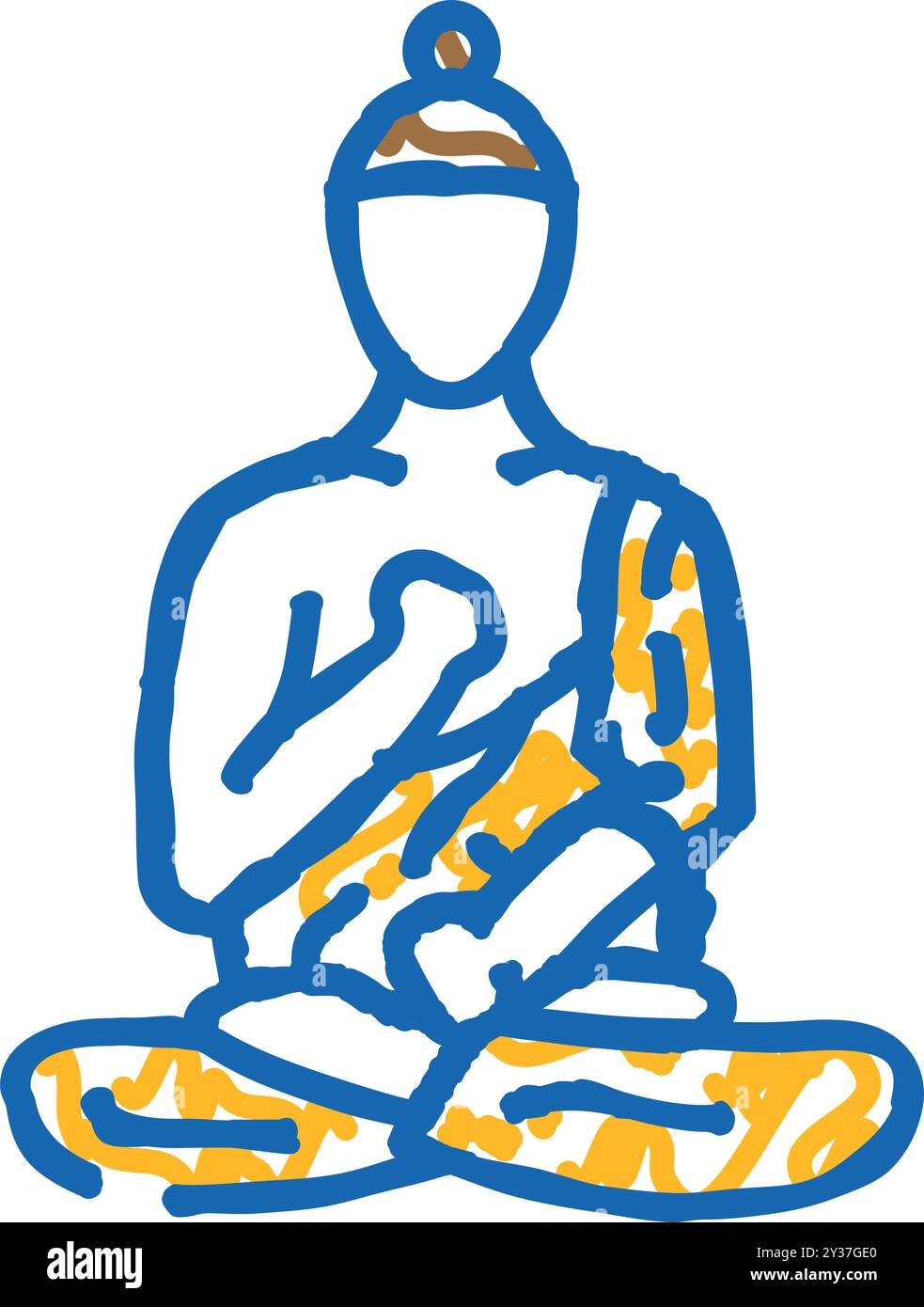 bodhisattva buddhism icon doodle illustration Stock Vector Image & Art ...