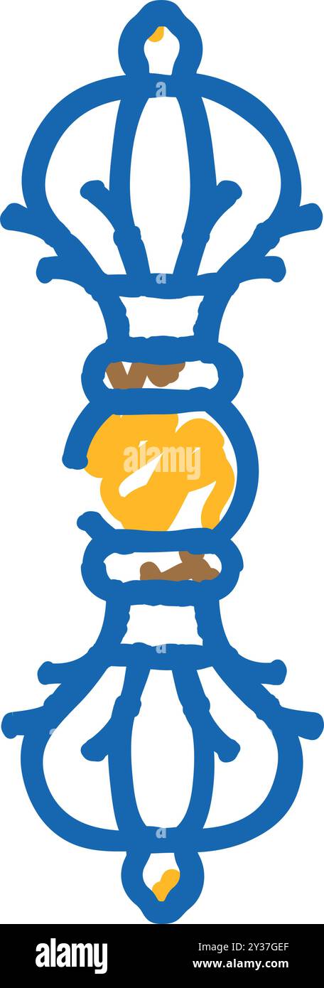 vajra dorje buddhism icon doodle illustration Stock Vector Image & Art ...