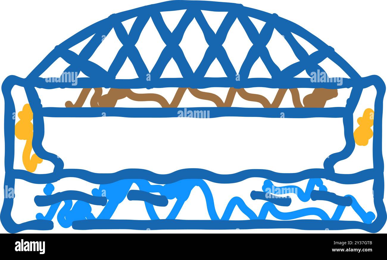 tied-arch bridge icon doodle illustration Stock Vector Image & Art - Alamy