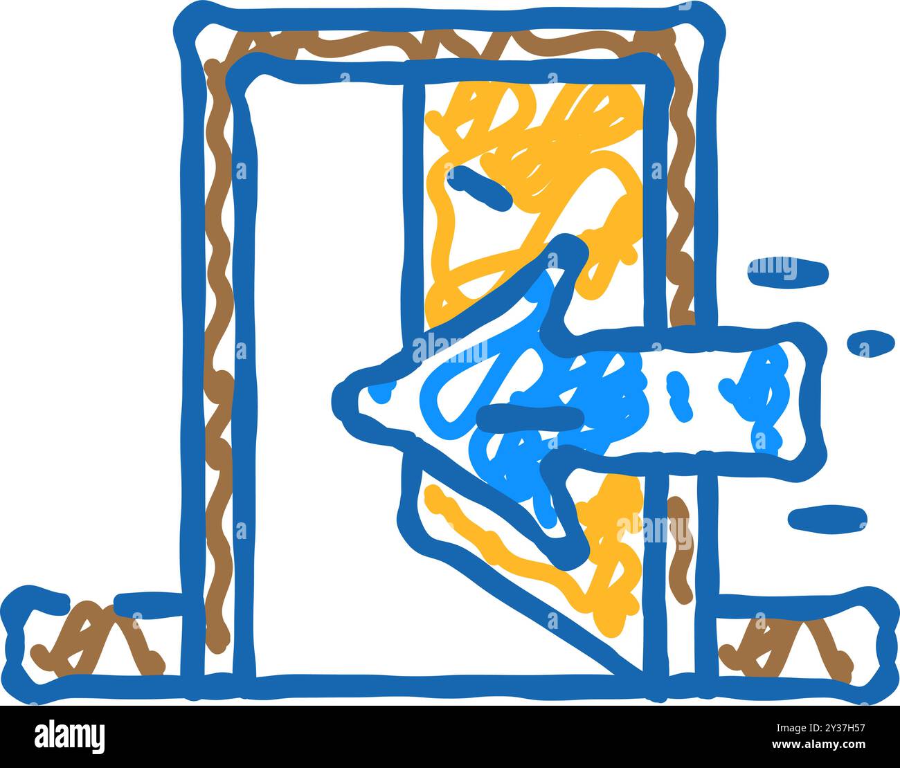 indoor use only product label caution icon doodle illustration Stock ...