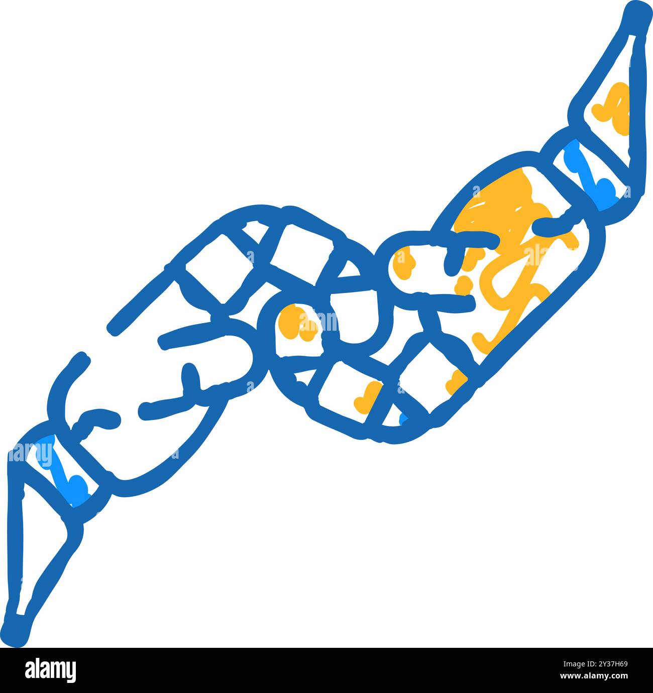 help robot hand gesture icon doodle illustration Stock Vector Image ...