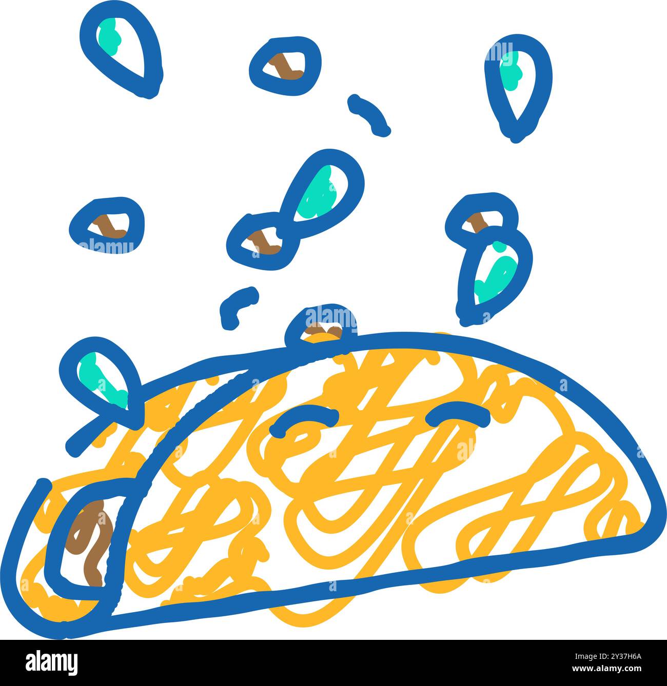 taco fast food icon doodle illustration Stock Vector Image & Art - Alamy