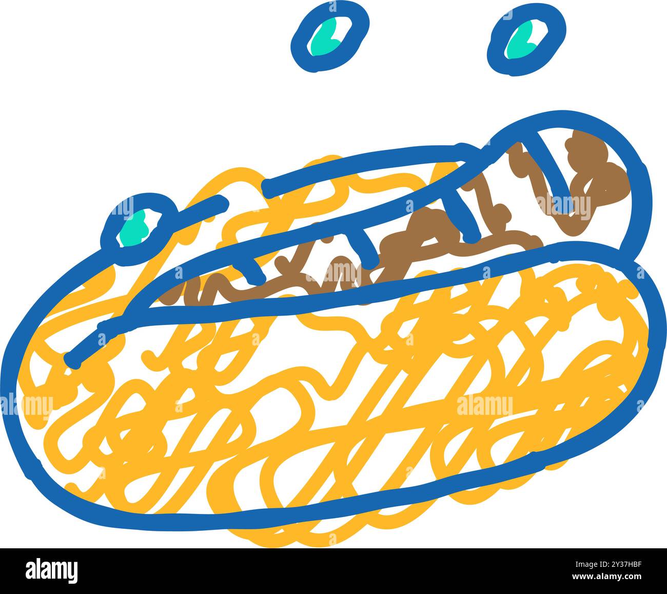 hot dog fast food icon doodle illustration Stock Vector Image & Art - Alamy