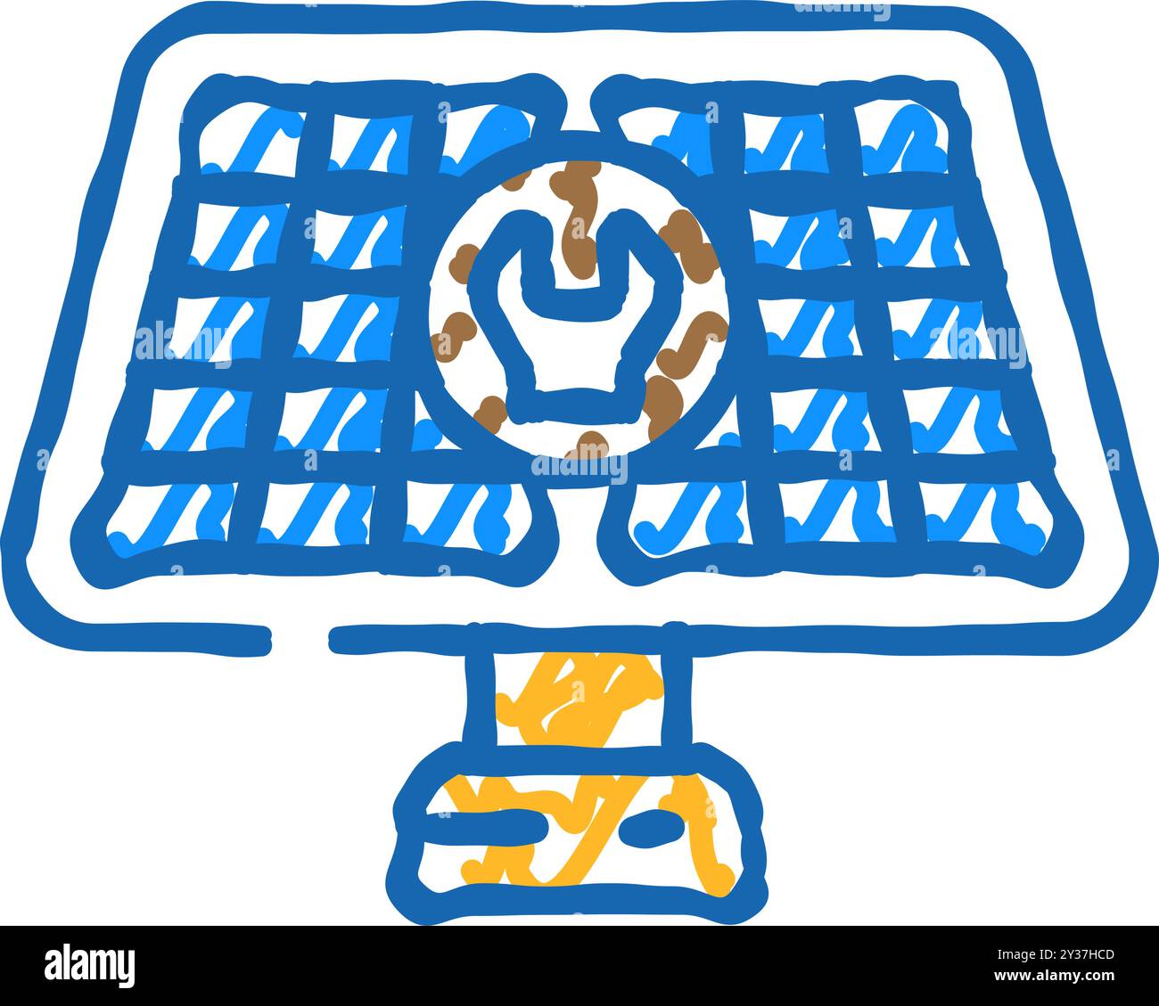 maintenance solar panel icon doodle illustration Stock Vector Image ...