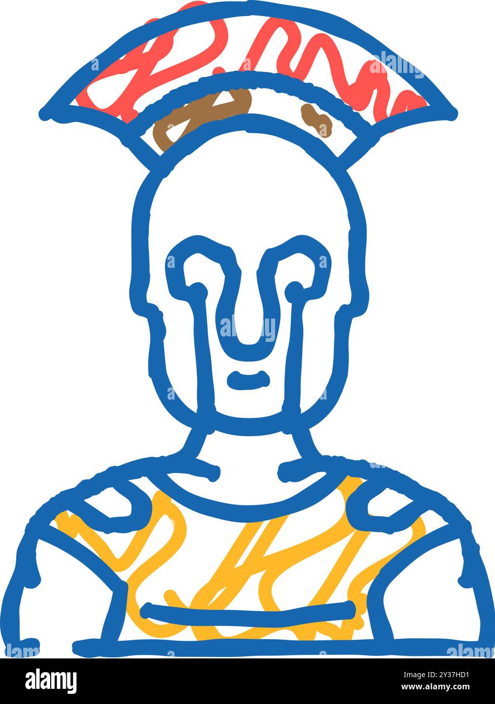 gladiator soldier roman greek icon doodle illustration Stock Vector ...