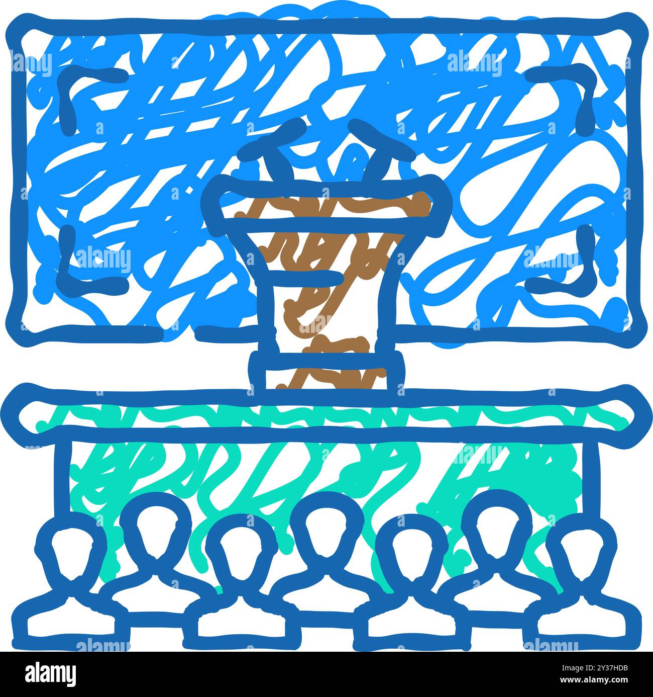 panel discussion icon doodle illustration Stock Vector Image & Art - Alamy