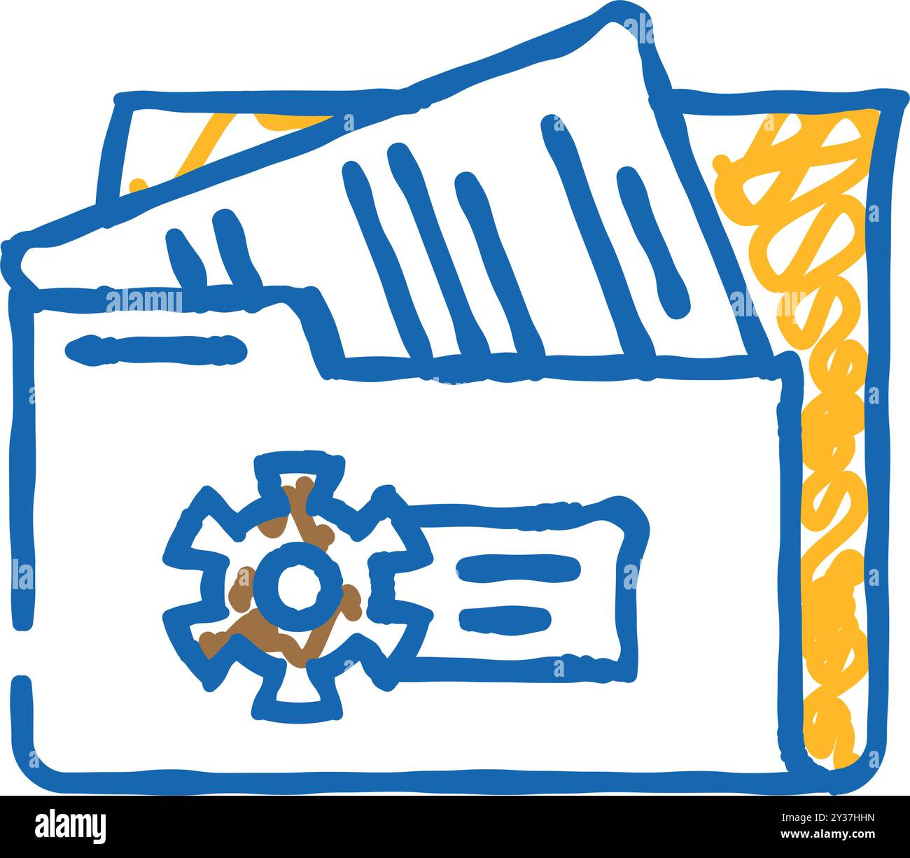 system documentation analyst icon doodle illustration Stock Vector ...