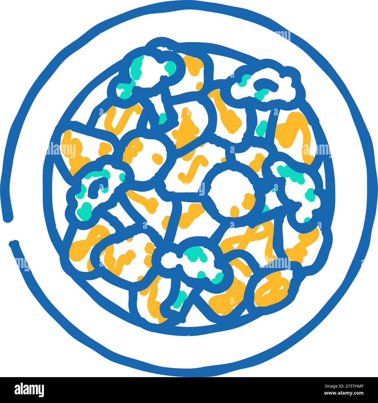 aloo gobi indian cuisine icon doodle illustration Stock Vector Image ...