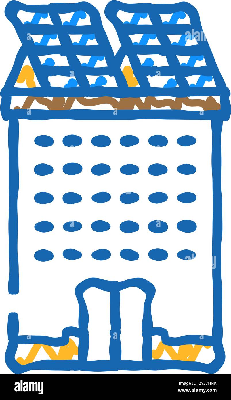 roof solar panel icon doodle illustration Stock Vector Image & Art - Alamy