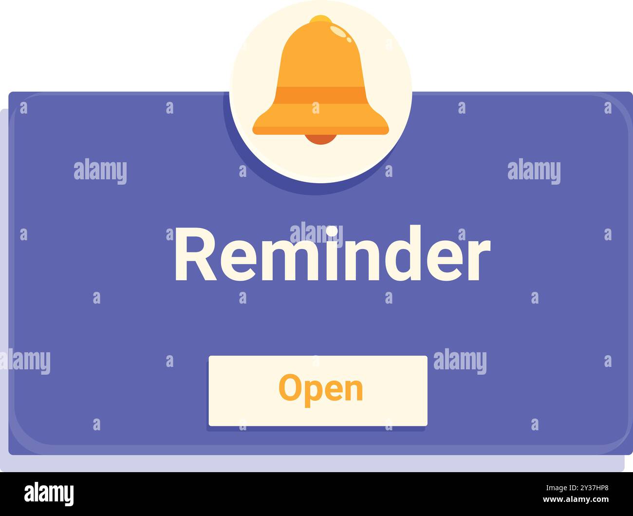 Notification bell on computer Stock Vector Images - Alamy