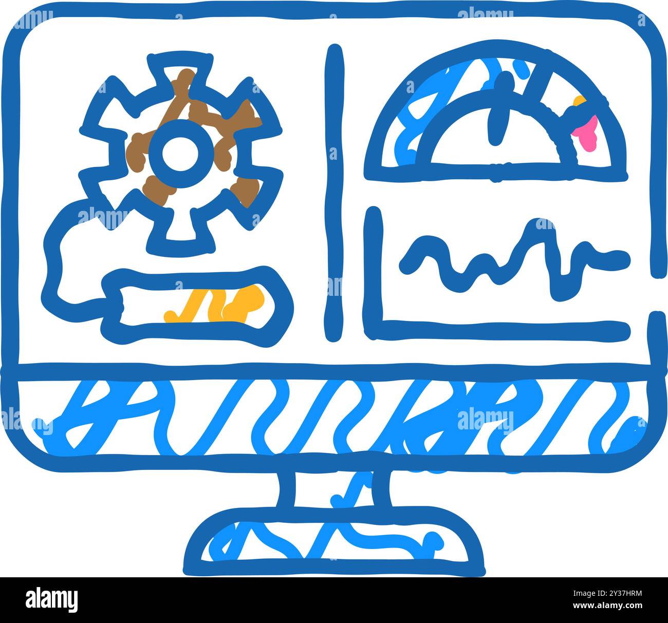 performance testing analyst icon doodle illustration Stock Vector Image ...