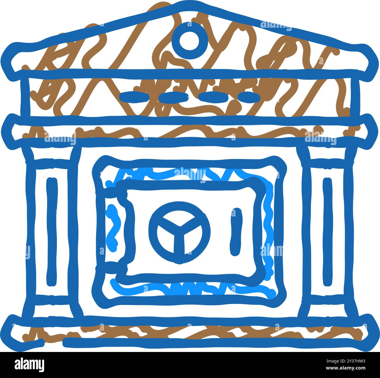 tax bank building icon doodle illustration Stock Vector Image & Art - Alamy