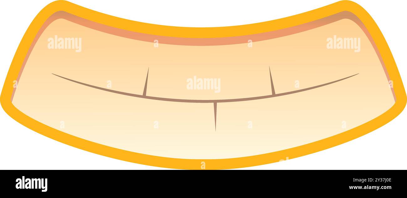 Cartoon mouth showing teeth, isolated vector illustration on white ...