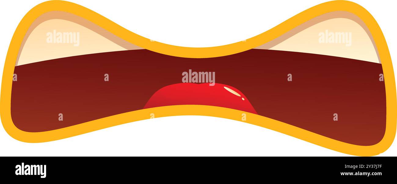 Cartoon mouth showing teeth screaming in pain with wide open mouth ...