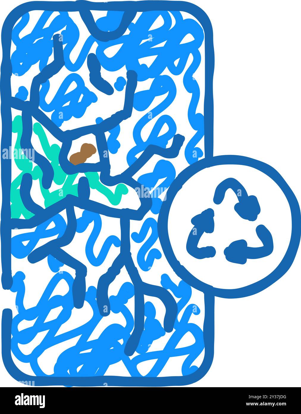 plastics recycling icon doodle illustration Stock Vector Image & Art ...