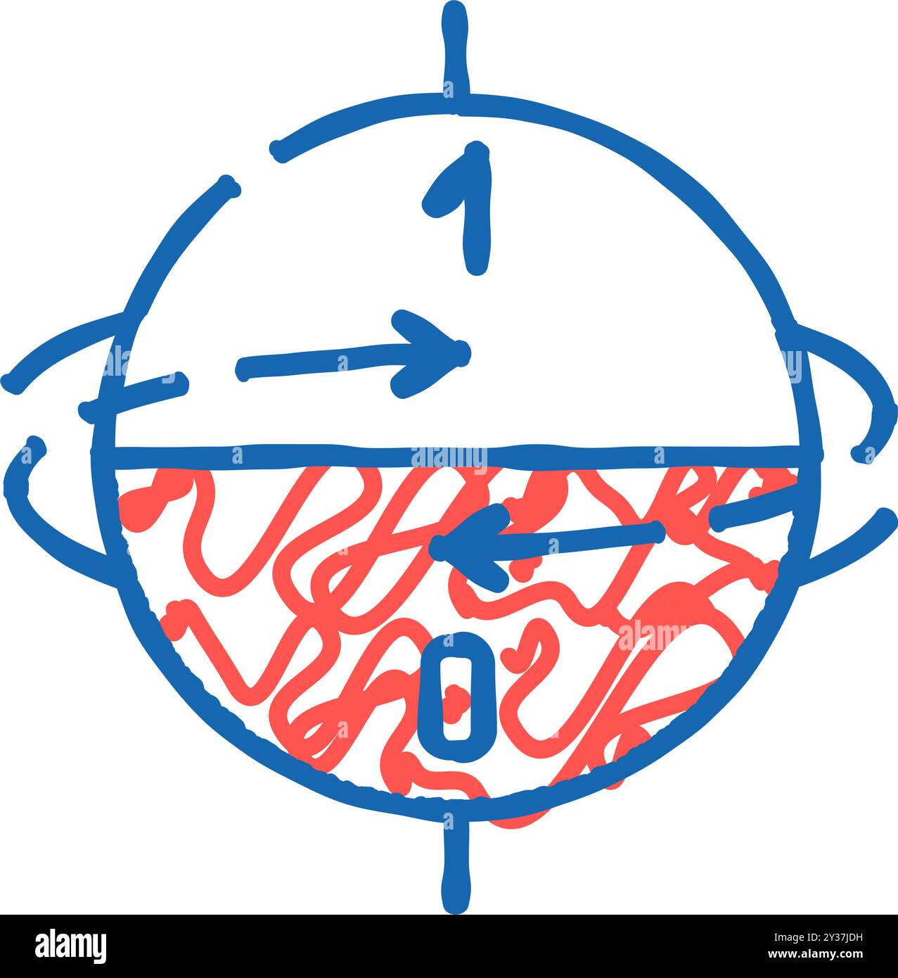 superposition state quantum technology icon doodle illustration Stock ...