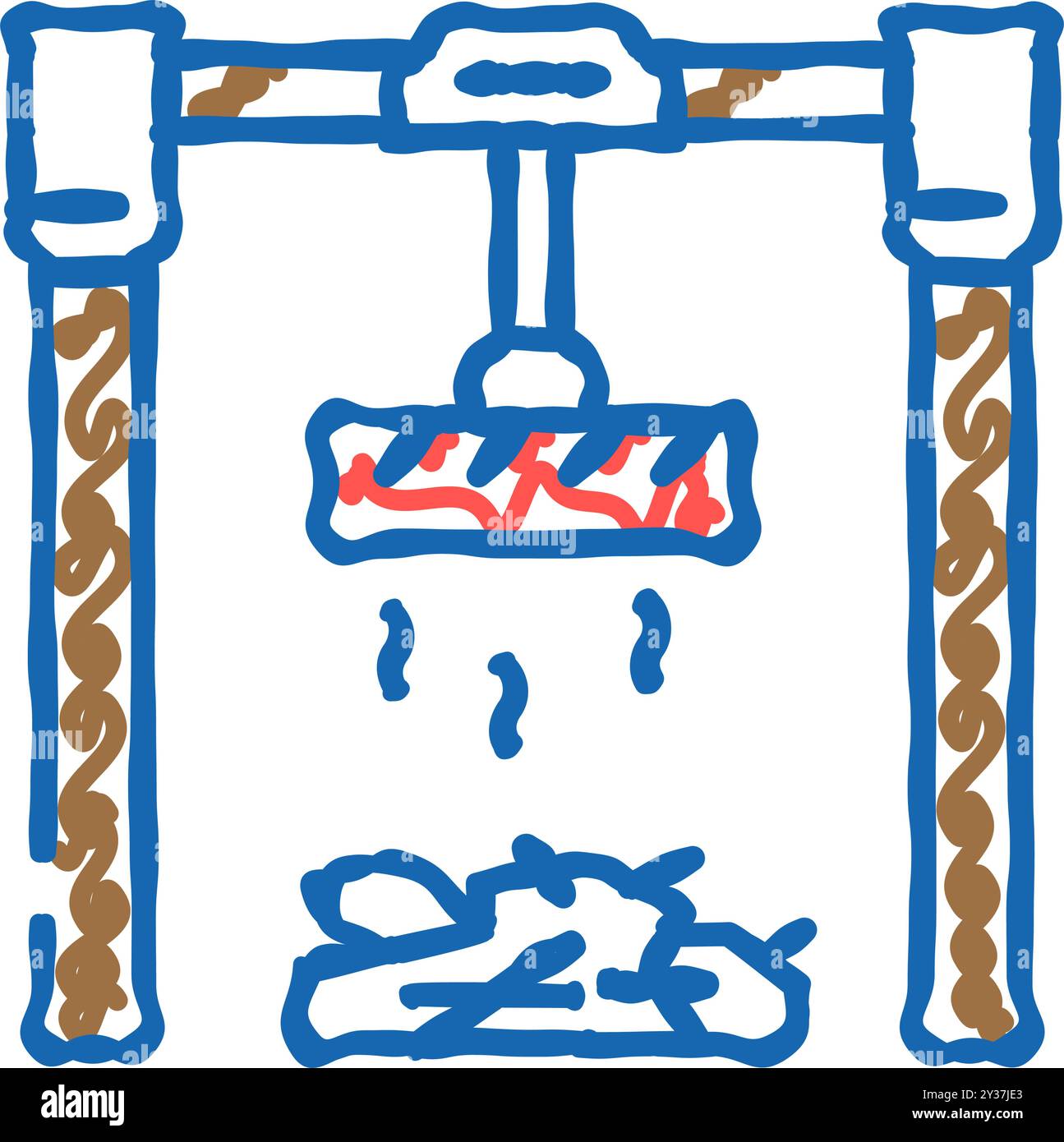 paper recycling waste sorting icon doodle illustration Stock Vector ...