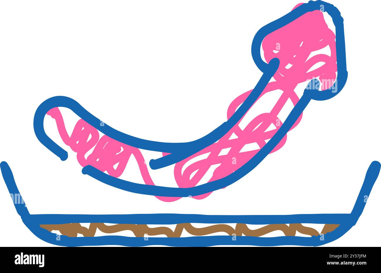 non stick coating label product caution icon doodle illustration Stock ...