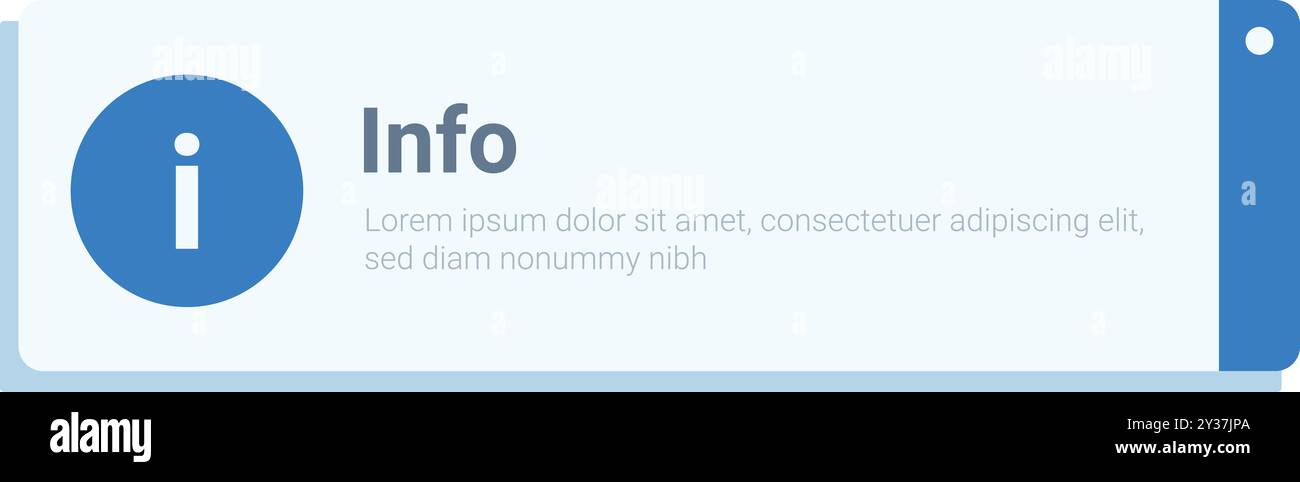 Simple blue information sign is displaying an important message Stock ...