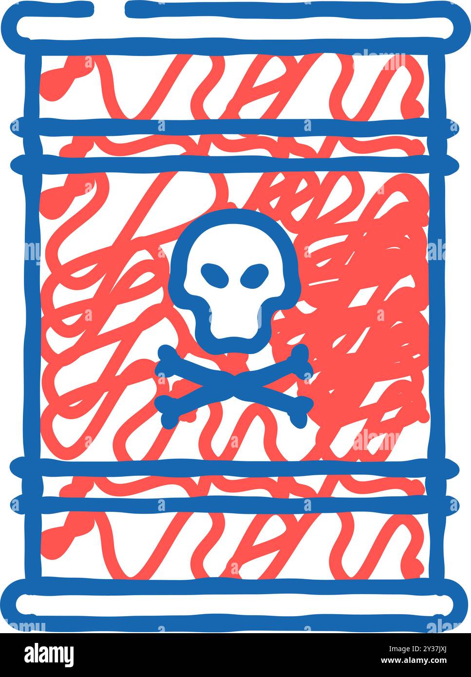 hazardous waste sorting icon doodle illustration Stock Vector Image ...